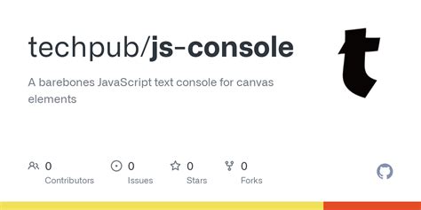 Github Techpubjs Console A Barebones Javascript Text Console For Canvas Elements