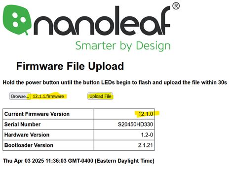 Nanoleaf 1211 Manual Firmware Update Process Album On Imgur