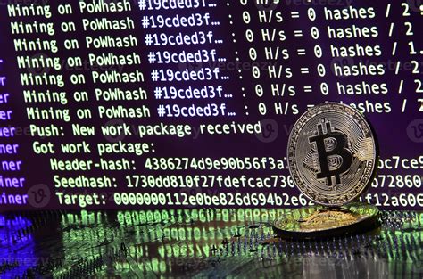 The Digital Process Of Cryptocurrency Mining By Using The Gpus Bitcoins And Video Card On A