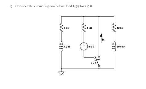 Solved 5 Consider The Circuit Diagram Below Find Ix T For Chegg Com