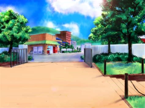 校門・裏門・かな？│背景イラスト