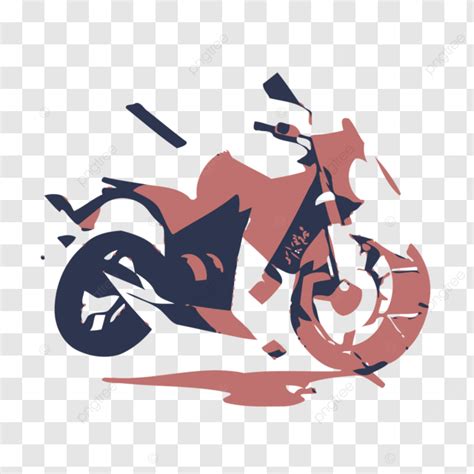 Colorful Abstract Motorcycle With Geometric Elements Vector A
