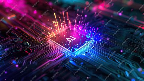 Premium Photo Ai Artificial Intelligence Technology On Colorful