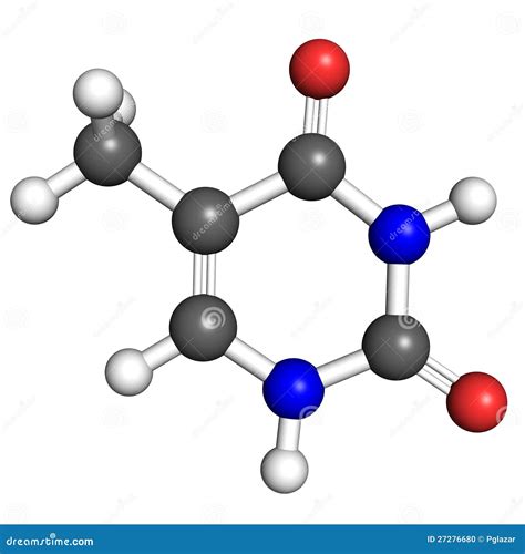Thymine Molecule Stock Illustration Illustration Of Biochemistry