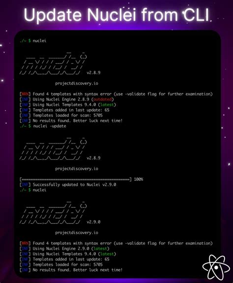 Nuclei On Twitter Update Nuclei From The Cli Without Needing To Head