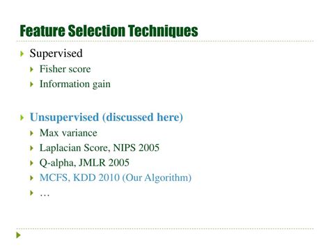 Ppt Unsupervised Feature Selection For Multi Cluster Data Powerpoint Presentation Id4252019