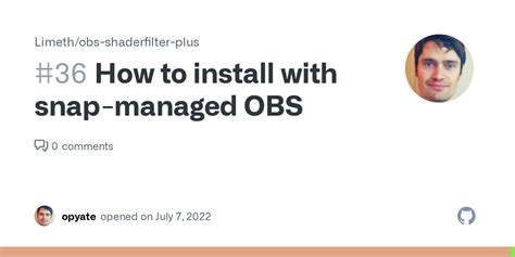 how to install with snap managed obs · issue 36 · limeth obs