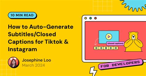 How To Auto Generate Subtitlesclosed Captions For Tiktok And Instagram Bannerbear