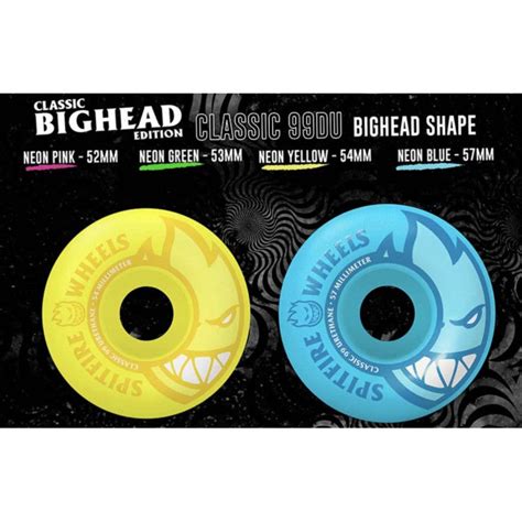 Rodas De Skate Spitfire Bighead Neon Yellow Classics 54mm 99du No23