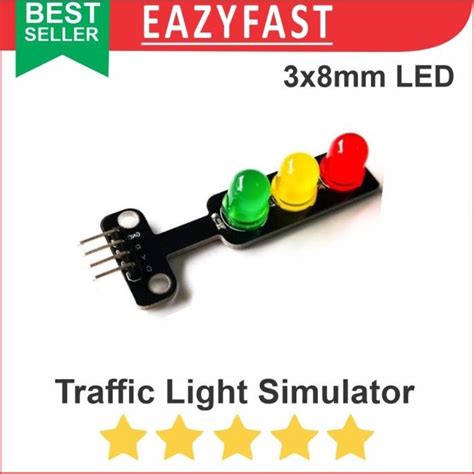 jual traffic light simulator lampu lalu lintas 3 x 8mm led module