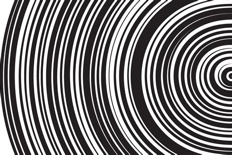 Simple Abstract Black Color Creative Geometric Halfcircle Monocrome Pattern A Black And White
