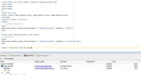Oracle Database I Dont See Output Statistic From Gather Index Stats