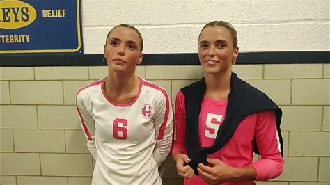 Archbishop Hoban Volleyball Postgame Interview With Macie And Maddie