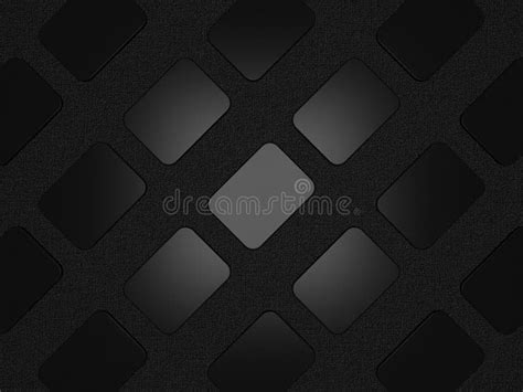 Black Background With Rounded Rectangles Textured Layer Abstract Design Stock Illustration