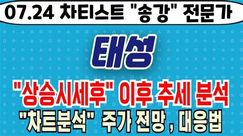 태성 주가 분석 태성 주가 전망 태성 차트 분석 Youtube