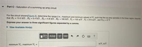 Solved Part A Calculating The Output Voltage Of A Summing