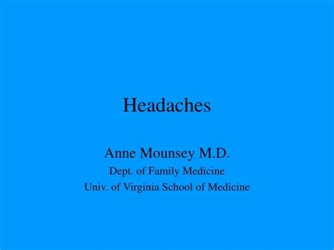 Ppt Headaches And Migraine Powerpoint Presentation Free Download Id 12014346