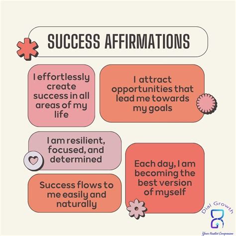 Affirmations For Success Dial Growth
