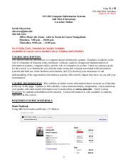 Introduction To Computer Information Systems CIS 204 Syllabus Course Hero