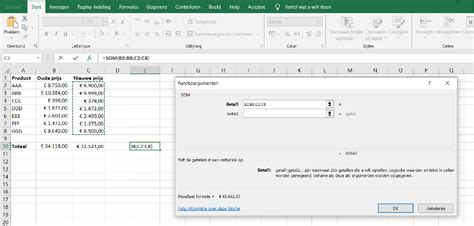 Optellen In Excel Met Formules It Training Groep