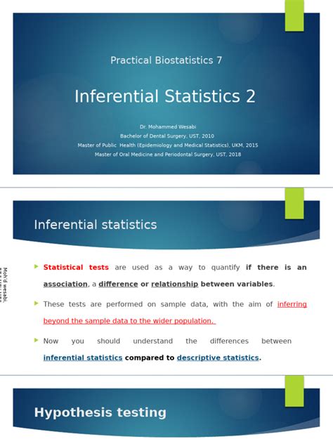 7th Practical Session Spss Biostatistics For Postgraduates 2024 Pdf Statistical Hypothesis