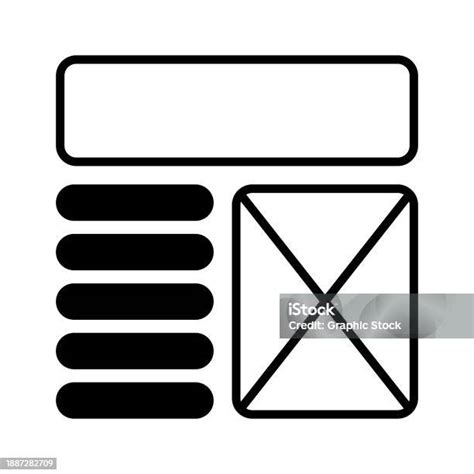 이 아름답게 디자인 된 웹 사이트 와이어 프레임 와이어 프레임 레이아웃 템플릿 아이콘을 살펴보십시오 0명에 대한 스톡 벡터 아트 및 기타 이미지 Istock