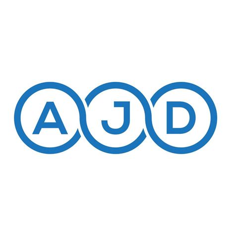 Ajd Letter Logo Design On White Background Ajd Creative Initials