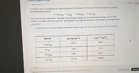Solved Please Calculate Delta R H Delta R S According Chegg Com