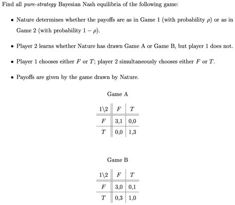 Game Theory Pure Strategy Bayesian Nash Equilibrium With General Common Prior Economics