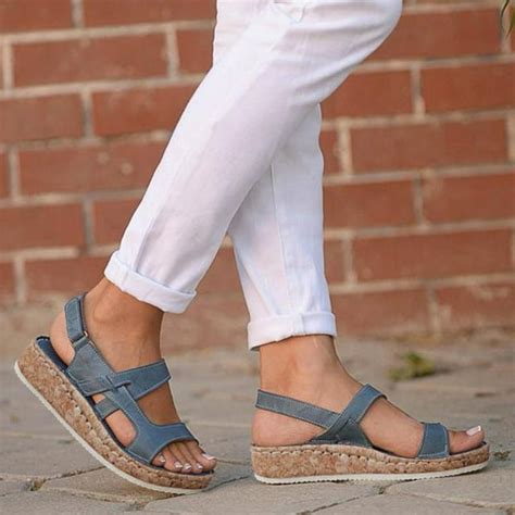 Eczipvz Women Shoes Womens Sandals Boho Ankle T Strap Thong Elastic
