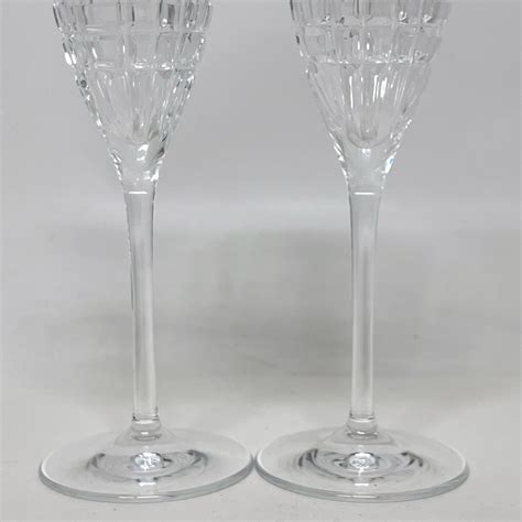 Tiffany And Co Crystal Tiffany Plaid Champagne Flutes