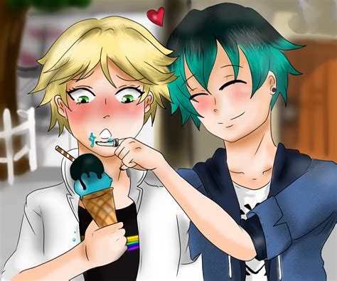 Careful Adrien You Almost Dropped Your Ice Cream 💙💛 Lukadrien Miraculous Ladybug Funny