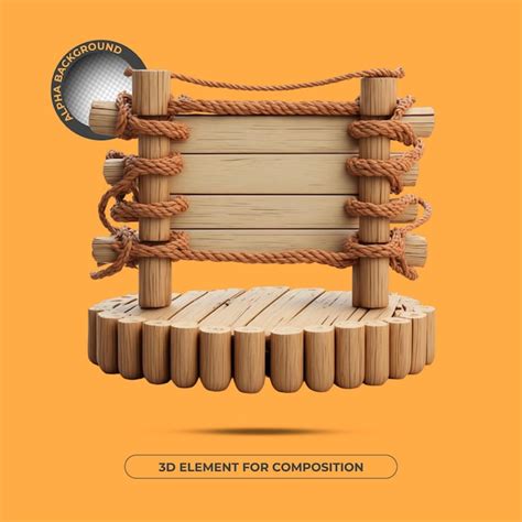 Premium Psd Sign Base For Text 3d Element For Composition