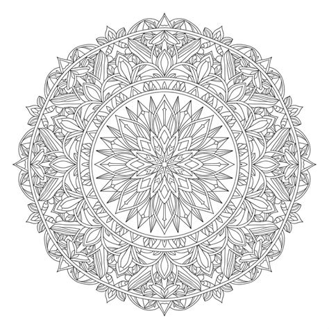 Good Crystal Mandala Coloring Page Download Print Now