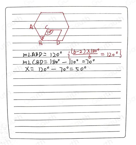 Solved The Diagram Shows A Regular Hexagon And A Parallelogram Work Out The Size Of The