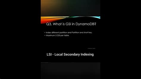 Aws Dynamodb Interview Part 3b Aws Interviews Shorts