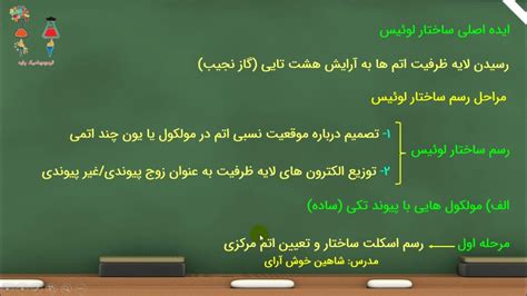 شیمی عمومی 1 ساختار لوئیس و شکل هندسی مولکولی قسمت اول Youtube