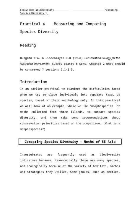 Doc Prac 4 Measuring Diversity Dokumentips