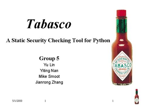 tabasco a static security checking tool for python