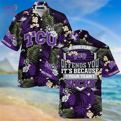 Tcu Horned Frogs Summer Hawaiian Shirts With Tropical Patterns For