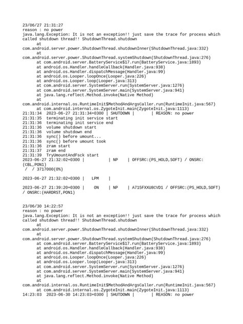 Power Off Reset Reason Pdf Java Programming Language Object