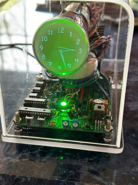 Mini Oscilloscope Clock 2 Round Crt Cathode Ray Tube Revised Firmware