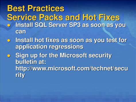 Ppt Sql Server Security Update And Best Practices Powerpoint