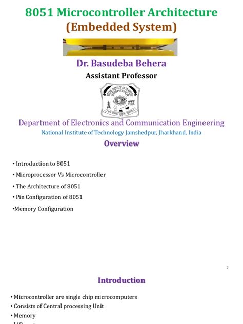 5 Es 8051 Mc Architecture Pdf Microcontroller Embedded System