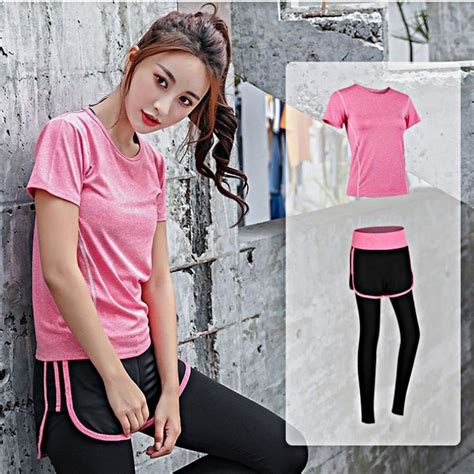 여자 트레이닝 상의하의 세트 투피스 반팔 운동복