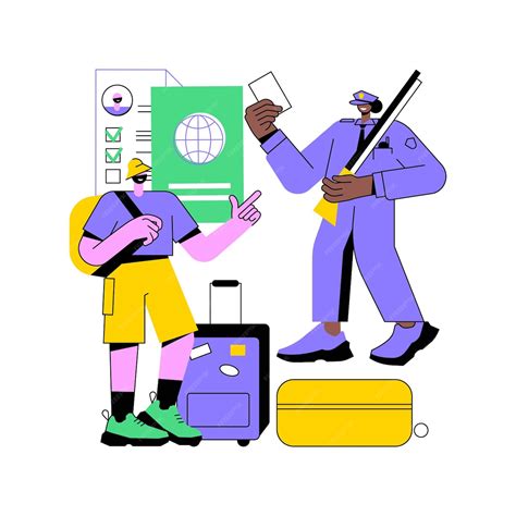 Premium Vector Migration Control Abstract Concept Vector Illustration