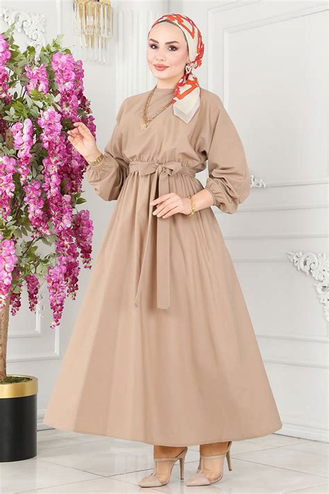 Asm2683 بيج فستان