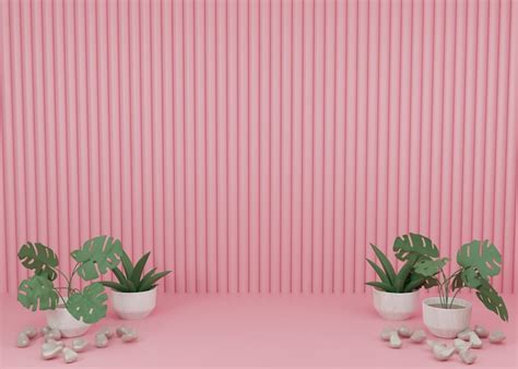 3d 렌더링 핑크 파스텔 디스플레이 연단 제품 스탠드 프리미엄 사진