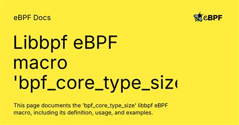 libbpf ebpf macro bpf core type size ebpf docs