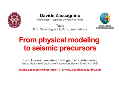 Pdf From Physical Modeling To Seismic Precursors